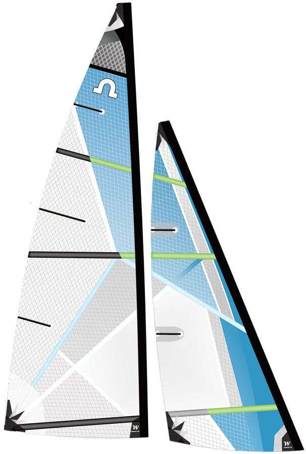 Soling One Meter Sails in WS Blue