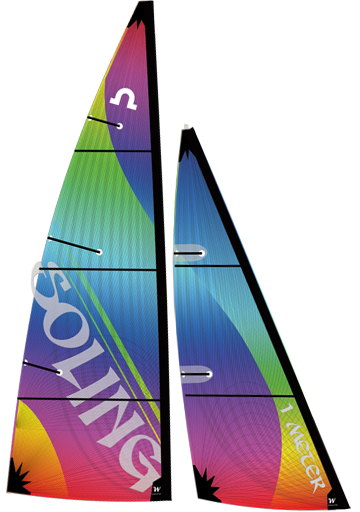 Soling 1M Rainbow Sails | Soling 1 Meter | Windjammin Sails